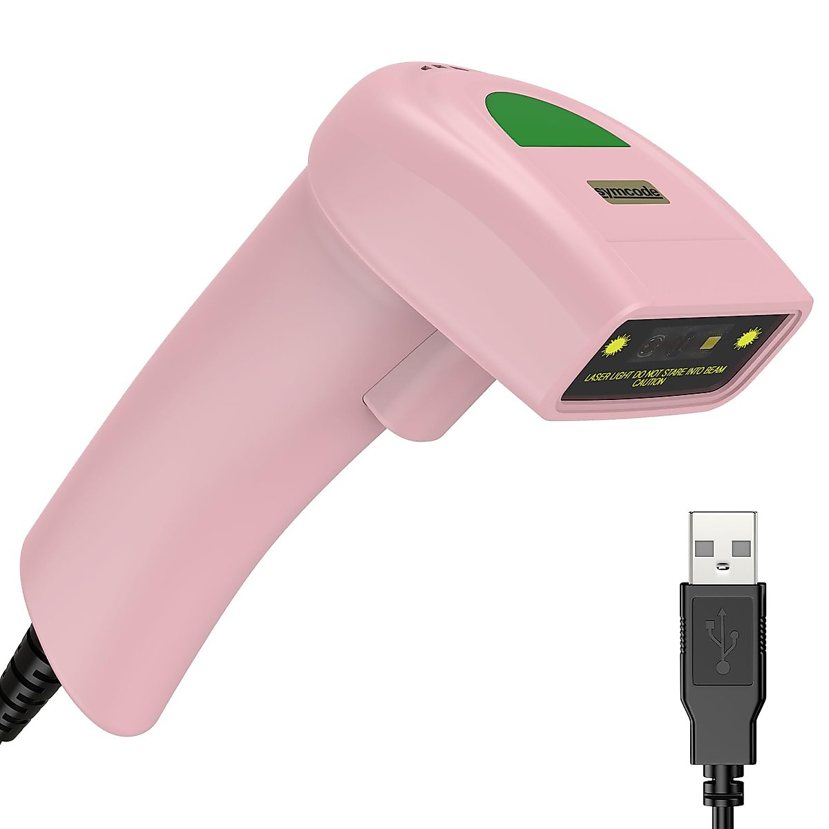 Symcode USB 1D Barcode Scanner, Handheld Wired CCD Laser Barcode Reader Scanner Supports Screen Scan UPC Bar Code Scanner for Warehouse, Library, Supermarket,POS