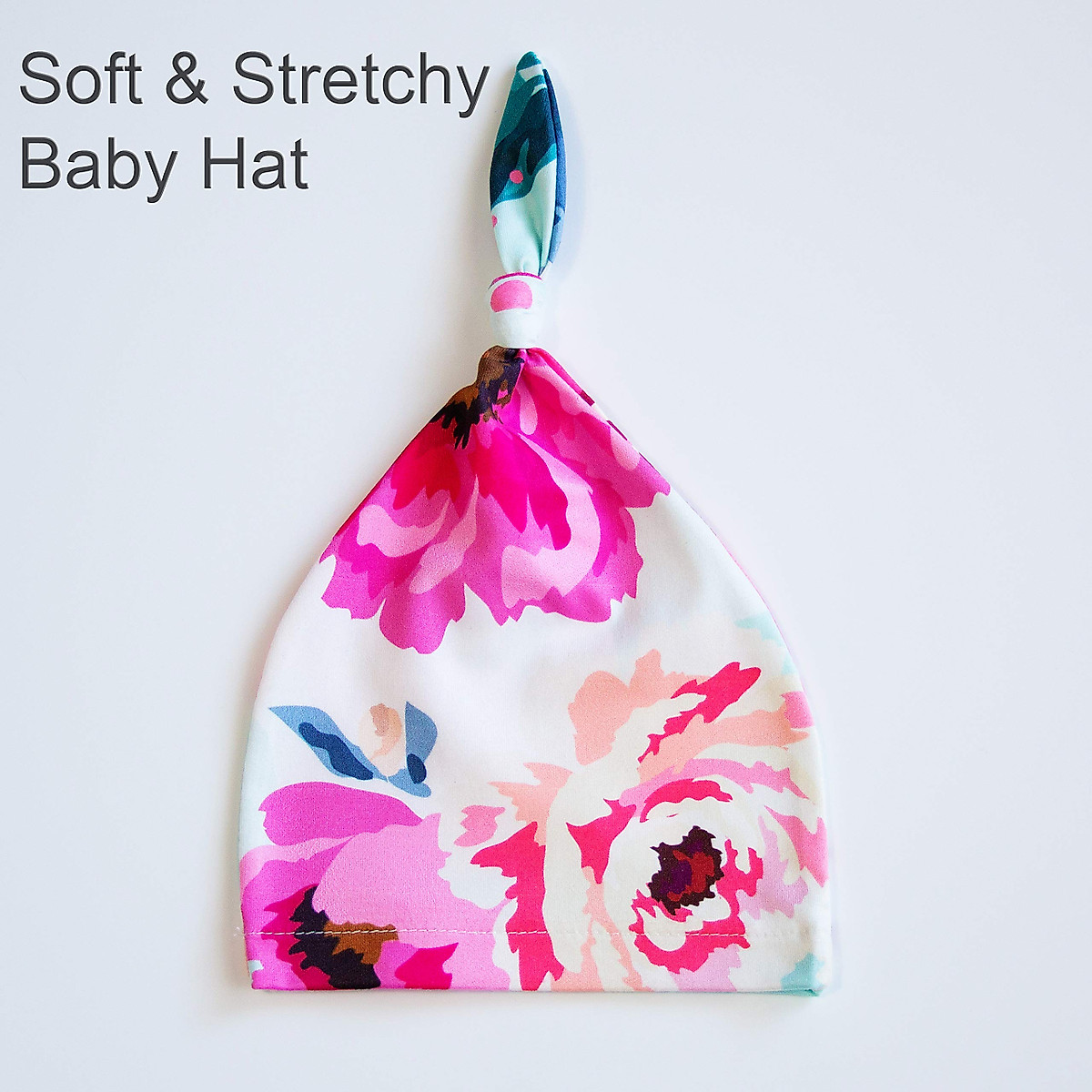 Little Bubbles Baby Swaddle Blanket & Headband Set - Pink Floral Pattern - Newborn Girl Swaddle - Modern Style - Unisex - One Size