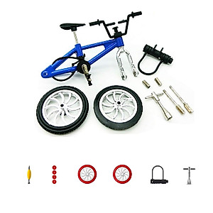 Yoeevi Mini Finger Sports Park Ramp Toys Set, Skateboards/Bikes/Swing Boards/Replacement Wheels and Tools with Ramp and Rail Park Stair Educational Finger Toy Set for Kids Party Favor