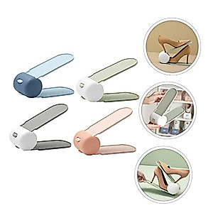 HONMEET 4pcs Shoe Rack Shoe Organizer Rack Stackable Shoe Storage Shoe Slots for Shelf Shoe Stacker Slots Stackable Shoe Slots Pp Shoes Slots Rack Shoes Stand Shoes Organize Double Layer