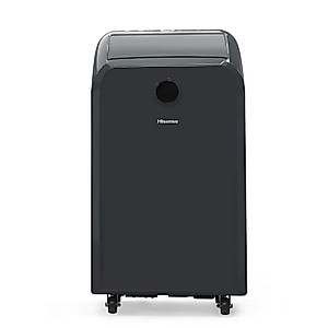 Hisense Portable Air Conditioner 9,000 BTU Cooling Dehumidifier Fan for Rooms up to 400 sq.ft, Remote Control, Long Distance Air Flow, Black