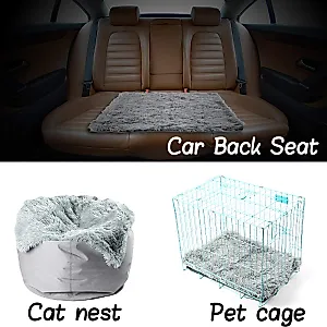 Whollyup Premium Pet Fleece Blanket Fluffy Dog Cat Blanket Throw, Soft Warm Puppy Blanket Cover Dog Cat Fluffy Fur Blanket Sleep Mat Double Layer Washable for Dog Bed, Couch, Sofa, Car