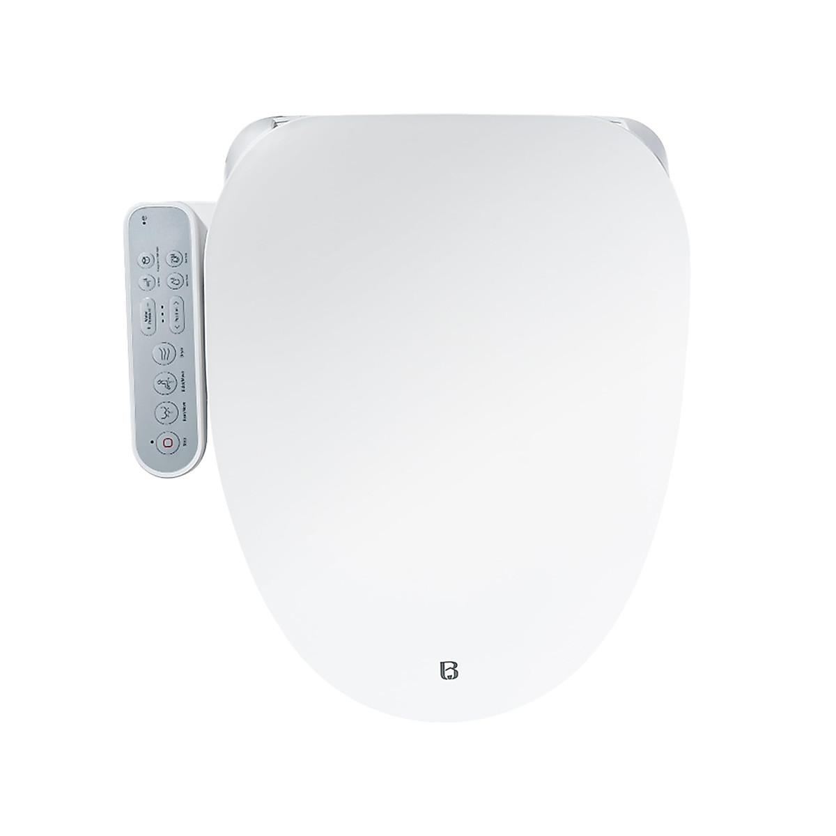 Electronic Heated Bidet Toilet Seat Elongated, Smart Heated Bidet Toilet Seat with Self-Cleaning Nozzle for Rear and Front Cleansing, Warm Air Dryer and Temperature Controlled