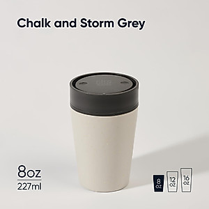 Circular & Co Reusable Coffee Cup - 8oz - 100% Leakproof Travel Mug - Made from Recycled Coffee Cups - Sustainble Coffee Tumbler - 360 Drinking - BPA Free - Dishwasher Safe