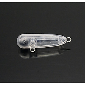 10PCS Unpainted Lure Blanks 2.09g 3.4cm Crankbait Simulation Blank Body Clear Hard Baits Trout Salmon Minnow Lure Popper Lures Topwater Freshwater 8427