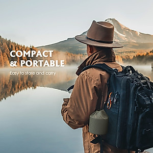 LIXADA Titanium Pot, Lightweight Camping Pot Titanium Cup Titanium Backpacking Pot with Portable Foldable Handles for Outdoor Camping Hiking Backpacking