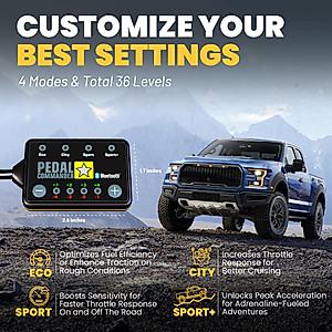 PEDAL COMMANDER for Ford F150 Trucks 2011-2024 Throttle Response Controller Fits: XL, XLT, STX, King Ranch, Lariat, Limited, Platinum, Harley Davidson, Raptor, Tremor, Ford F150 Truck Accessories