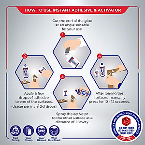 Super CA Glue (3x4.5 oz) with Spray Adhesive Activator (3x16.9 fl oz) Ca Glue with Activator for Wood, Plastic, Metal, Leather, Ceramic - Cyanoacrylate Glue for Crafting and Building (3 Pack)