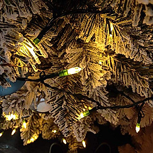Christmas Lights - 33FT 100 LED Battery Operated String Lights with Timer & 8 Modes Mini Clear String Lights for Christmas Tree Wreath Indoor Outdoor Garden Wedding Party Decor Waterproof (Warm White)