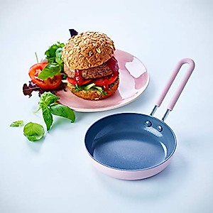 GreenPan Mini Healthy Ceramic Nonstick, 5" Round Egg Pan, PFAS-Free, Dishwasher Safe, Stay Cool Handle, Pink