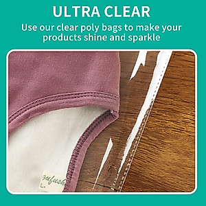 iMailer - 500 Pack - 11" x 14" Self Sealing Cellophane Bags- Large Clear Cello Plastic Poly Bags for Prints, Photos, Documents, Clothing, T-Shirt