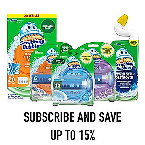 Scrubbing Bubbles Toilet Bowl Tablets, Continuous Clean Toilet Drop In Discs, Each Tablet Provides 4 Weeks of Protection Against Stains and Build Up, 5 Count (Pack of 1)