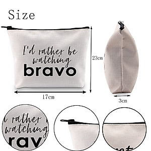 POFULL Bravo TV Show Inspired Gift I'd Rather Be Watching Bravo Travel Bag for Mom Sister (watching bravo bag)