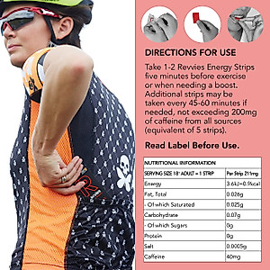 Revvies Energy Strips | 30 Strips | Instant Boost | Suitable Pro Athletes | 40mg Caffeine Strip | Vegan | Sugar-Free | 6 x 5PK |