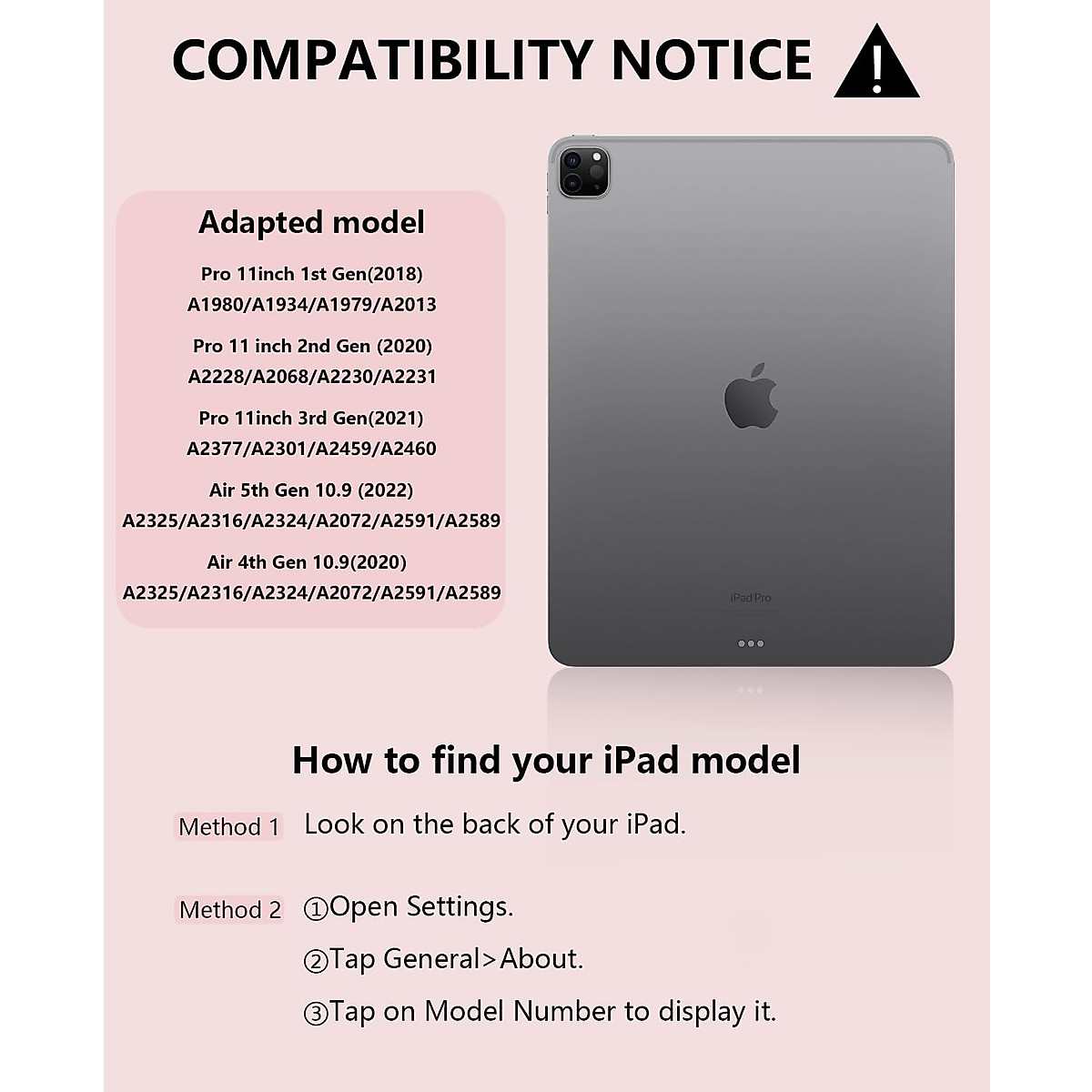 iPad Air 5th/4th Generation Keyboard Case 2022/2020, iPad Pro 11 1st/2nd/3rd 2018/2020/2021 10.9 inch Case with Keyboard & Pencil Holder, Removable 7 Colors Backlit Bluetooth Wireless Keyboard (Pink)