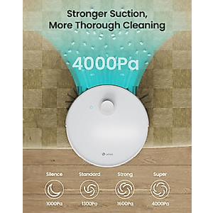 Lefant N3 Robot Vacuum and Mop Combo, Precision Mapping with Lidar & dToF Sensors, Max 4000Pa Suction, Ultrasonic Carpet Detection, Robotic Vacuum Cleaner with Sonic Mopping, WiFi/App/Alexa Control