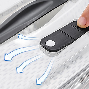 5 PCS Large Fruit Containers for Fridge - Stackable Airtight Food Storage Containers with Removable Colander - Dishwasher & microwave safe Produce Containers Keep Fruits,Berry, Vegetables, Fresh longe