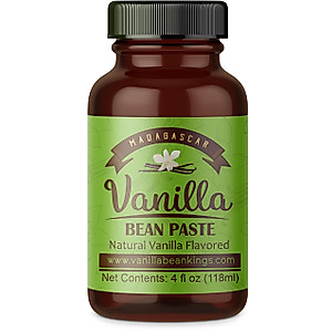 Vanilla Bean Paste for Baking and Cooking - Gourmet Madagascar Bourbon Blend made with Real Vanilla Seeds - 4 Ounces