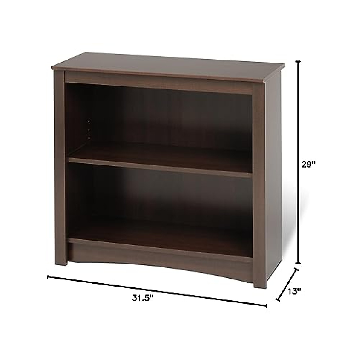 Prepac Home Office Espresso 2-shelf Bookcase
