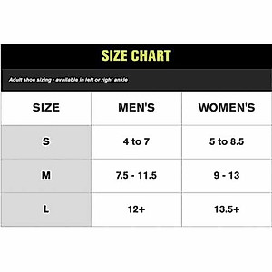 Aircast A60 Ankle Support Brace, Right Foot, Black, Large (Shoe Size: Men's 12+ / Women's 13.5+)