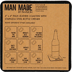 The Man The Myth The Legend - 4 Inch Stainless Steel Bottle Opener Coaster