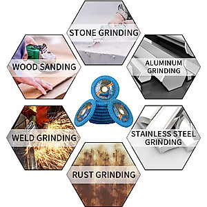 SI FANG 5Pcs Curved Flap Discs Angle Grinder Sanding Disc 60 Grit, Radial Zirconia Grinding Wheel, High Density Abrasive Corner Flap Disc, High Performance Edge Grinding (4inch x 5/8inch)