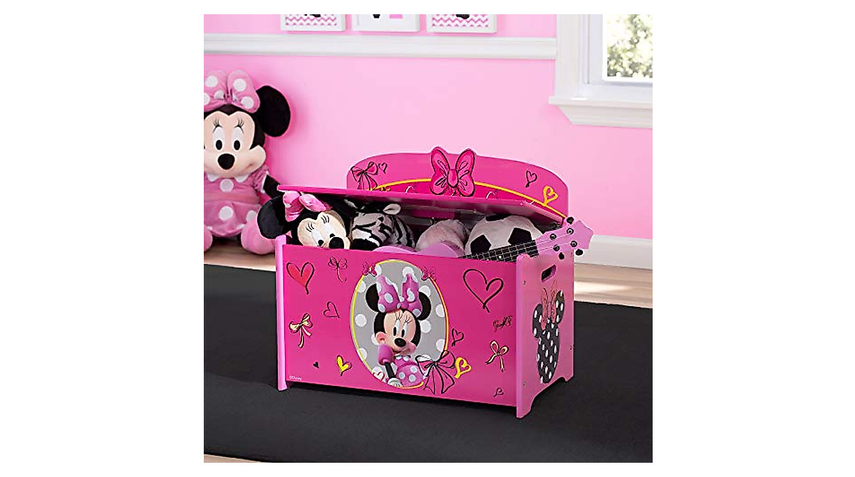 Delta Children Minnie Mouse Toy Box - Safe & Stylish