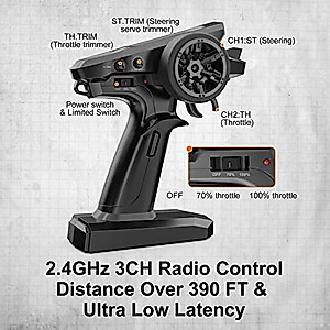 Jetwood 1:16 4WD Brushless Fast RC Cars for Adults, Max 42mph Hobby Grade Electric Racing Buggy, Oil-Filled Shocks, AWD Offroad Remote Control Car with 2 Li-Po Batteries, Monster RC Truck for Boys