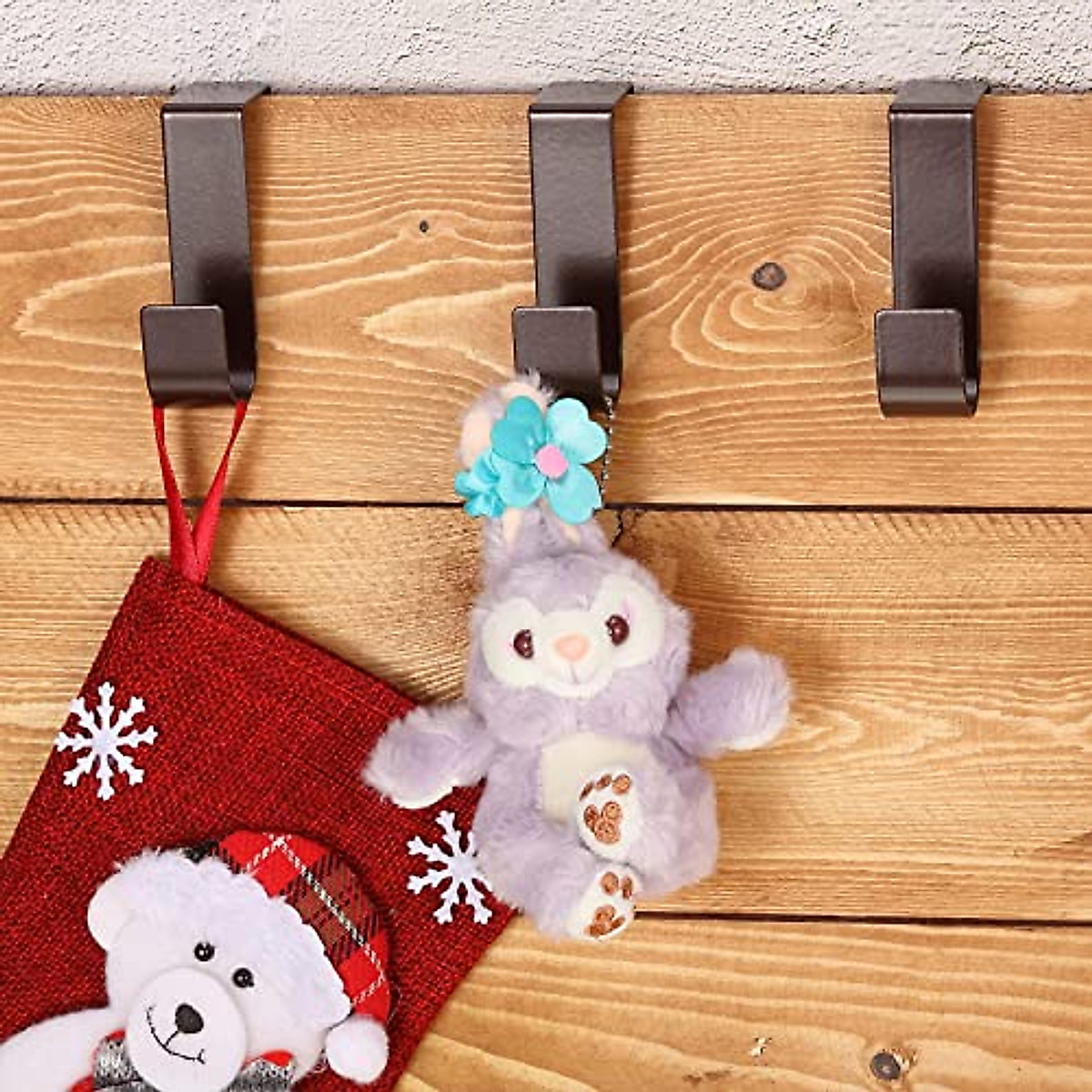 12 Pcs 1 3/8 1 3/4 inch Over The Cabinet Door Hooks Organizer Holder Over Door Z-Shaped Metal Hanger Hook Bathroom Organizer Rack Hanger for Clothes Towels Keys