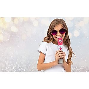 EKids BE-070.11Mv22 Barbie Microphone for Kids, Built-in Music and Flashing Lights for Fans of Disney Toys for Girls, Black