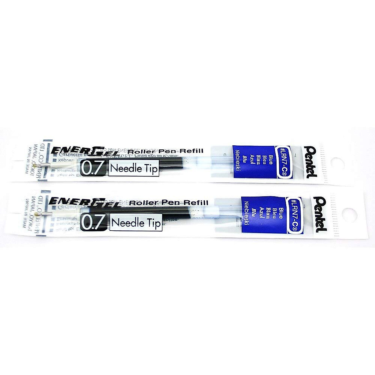2 Pk Pentel LRN7-C EnerGel Refills, 0.7 mm Medium Needle Tip, Blue