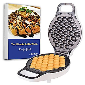 Hong Kong Egg Waffle Maker by StarBlue with BONUS recipe e-book - Make Hong Kong Style Bubble Egg Waffle in 5 minutes AC 120V, 60Hz 760W