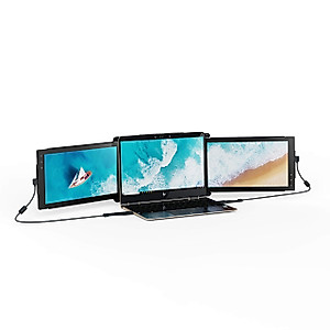 Mobile Pixels Portable Monitor 15.6" Duex Float Portable Stacked Monitor, Full HD IPS Touchscreen USB C/HDMI Laptop Screen Extender …