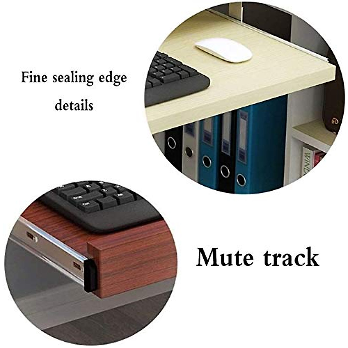 Sliding Under Table Desk Mount Drawer Keyboard Tray Under Desk Mouse Tray Underdesk Shelf Improve Comfort While Increasing Usable Desk Space