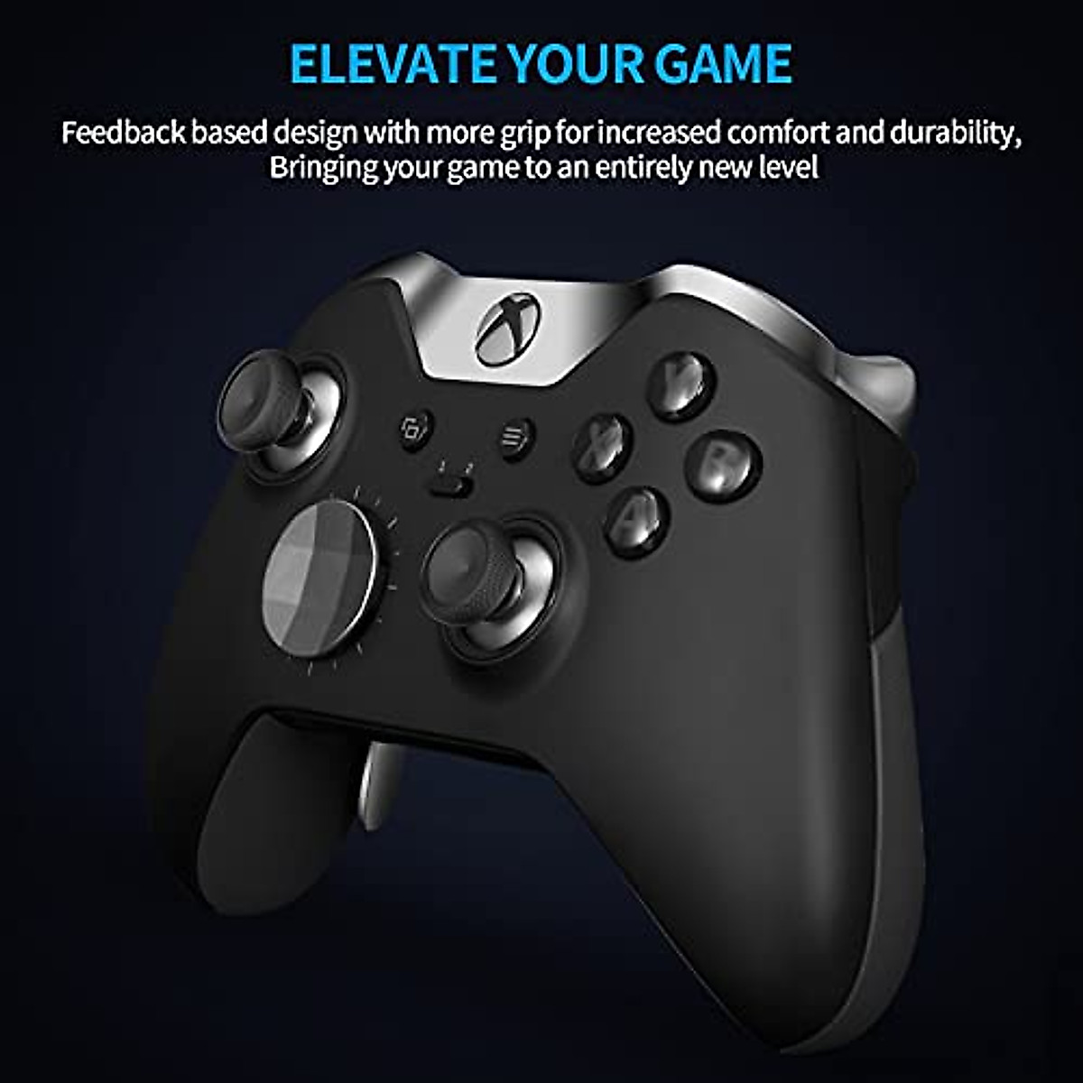 Elite Controller Thumbsticks Replacement – 6 in 1 Original Swap Magnetic Analog Thumb Sticks Set Joystick Parts Repair Accessories Kit for Xbox One Elite Controller Series 1 (Model 1698)
