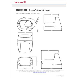 Honeywell 50129064-001 Wall Mount Holder Kit for Xenon 190X General Duty Barcode Scanner, Includes Plastic Bracket and 2 Screws