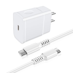 Type C Samsung Android Charger Block 25W C Charger Cable Fast Charging Cord 6ft for Samsung Galaxy A14 5G A15 A54 S24 S23 Ultra S21 FE Z Fold5 Flip5 A24 S22 A13 A53 A32 A12 A52 S20 A03s,PD Wall Plug