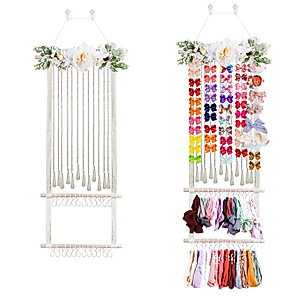 OOSAKU Headbands Holder for Girls Baby Hair Accessories Organizer Storage Wall Hanging Decor for Toddler Girls Room Wall Door Closet Hair Bows Organizer (SF9-fdzlq-5-2)
