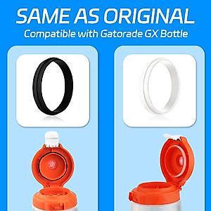 Replacement Gasket Compatible with Gatorade Water Bottle (8 Pack), Silicone Lid Seal Replacement for Gatorade Gx Hydration System Bottle, Reusable Silicone Seals