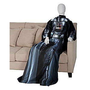 STAR WARS Comfy Throw Blanket with Sleeves, Adult-48 x 71 Inches, Being Darth Vader