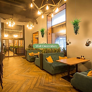 FAKEGREEN Artificial Plants, 57 Inch Fake Hanging Plants Mixed Faux Ferns Leaves Greenery Foliage Plant with Real Looking Pine Cone, Moss and Roots for Home, Room, Garden, Office, Party Decor