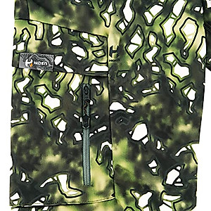 HIDEN Super Stalk Camo Hunting Pants for Men, Water Repellant, Ultra Silent, Turkey Hunt, Forest Camo, 38W x 32L