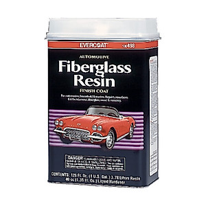 Evercoat Fiberglass Auto Resin - Waterproof & Impact-Resistant Formula - 128 Fl Oz