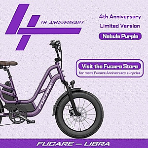Fucare Libra Electric Bike 750W 32Mph 48V 20Ah Lithium LG Battery 5.0" Color Display 7 Speed 20"X4.0"All-Terrain Fat Tire Full Suspension Ebikes for Adults
