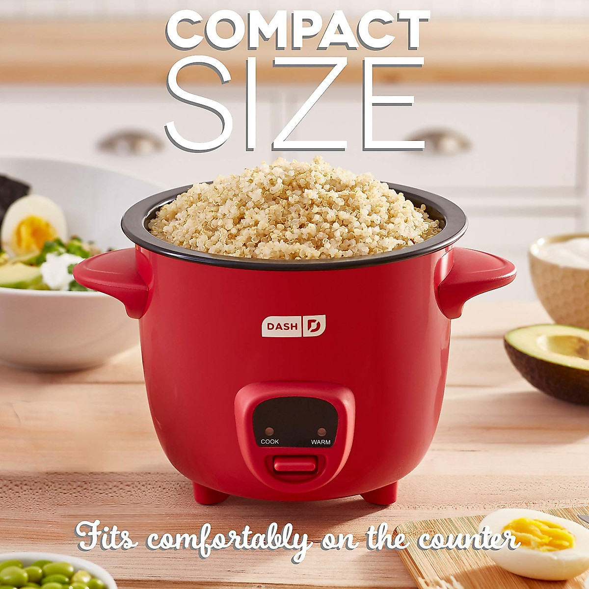 Dash DRCM200GBRD04 Mini Rice Cooker Steamer, Red & Mini Maker Portable Grill Machine + Panini Press with Recipe Guide - Red