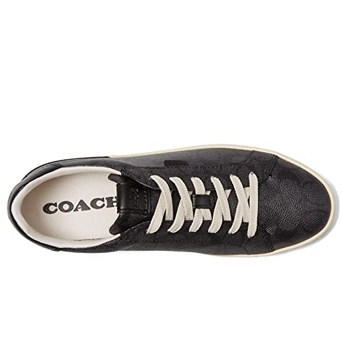 Coach Women's Lowline Coated Canvas Sneaker, Charcoal/Black, 7.5