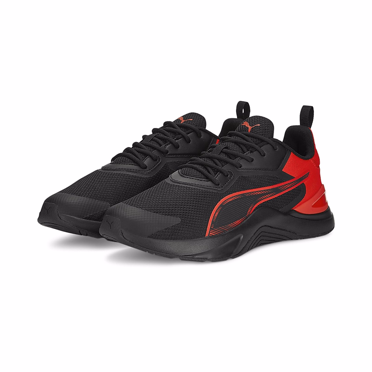PUMA Mens Infusion Cross Trainer, Mens Black-for All Time Red, 11