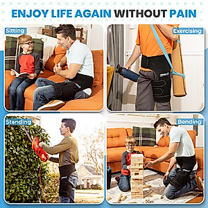 ODOFIT Ortho Sciatica Pain Relief Hip Brace - Compression Groin Support Wrap for Men and Women - Effective Thigh, Hamstring Sleeve and Hip Pain Relief - RIGHT Leg