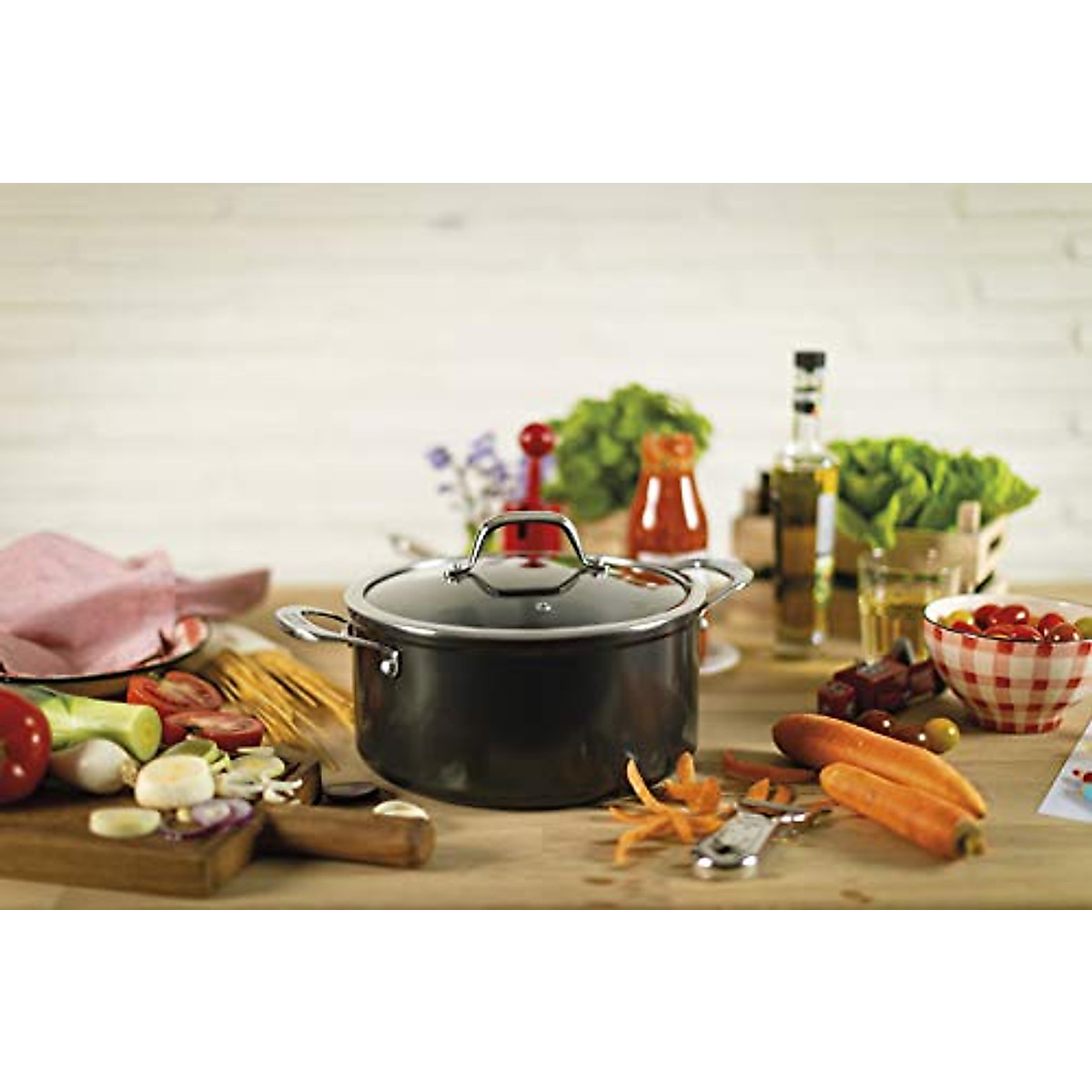 Kuhn Rikon Easy Pro Non-Stick Dutch Oven with Glass Lid, 5 litre/24 cm