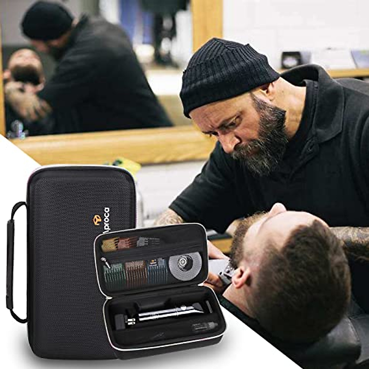 Aproca Hard Travel Storage Case Bag, for Beard Club PT45 Beard Trimmer Electric Cordless Rechargeable Beard & Hair Trimmer